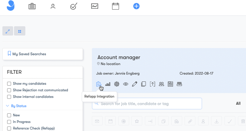 How does the integration between Refapp and Jobylon work?